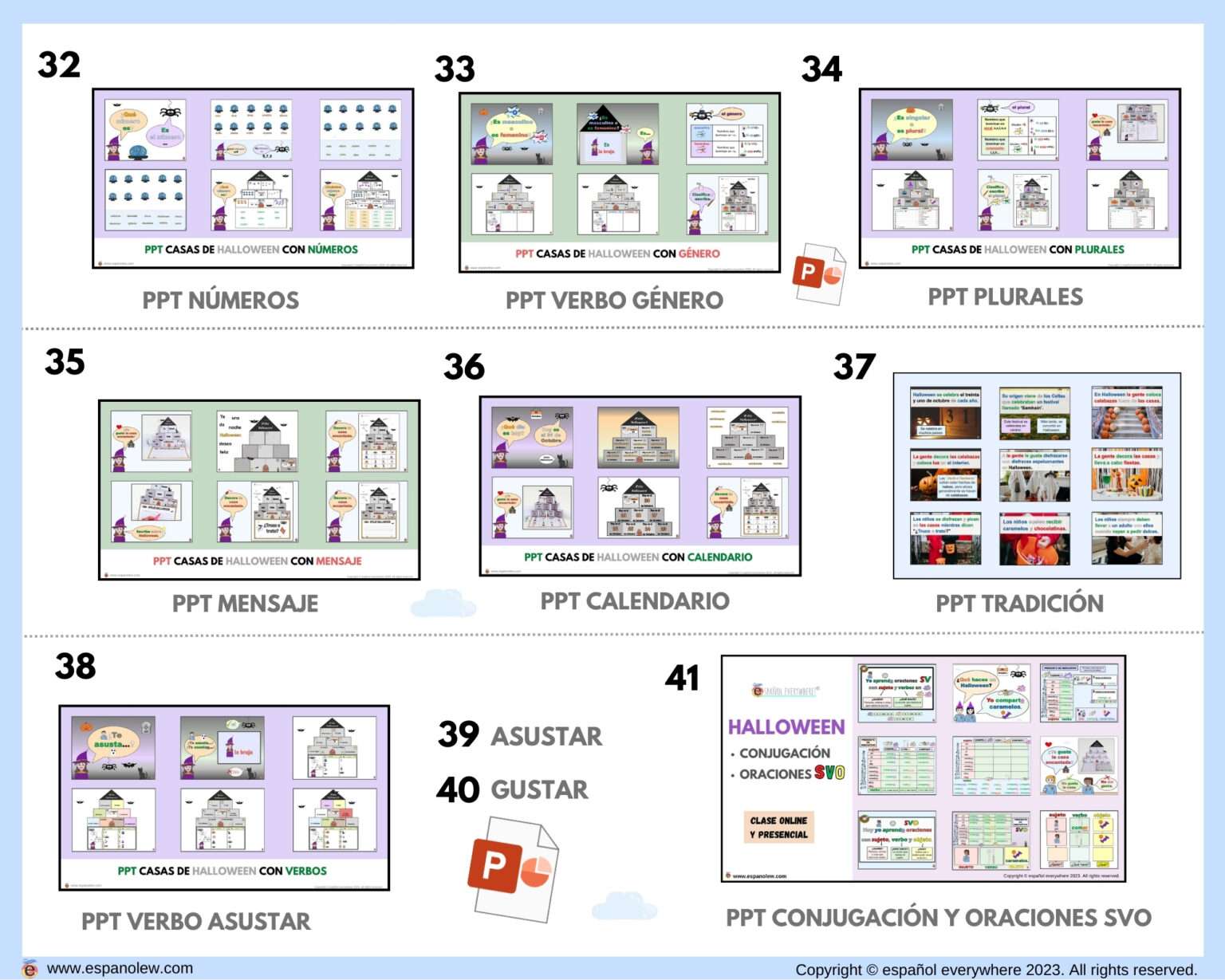 💻 ´Aprende-casas de Halloween´- Vocabulario, conjugación, verbos ...