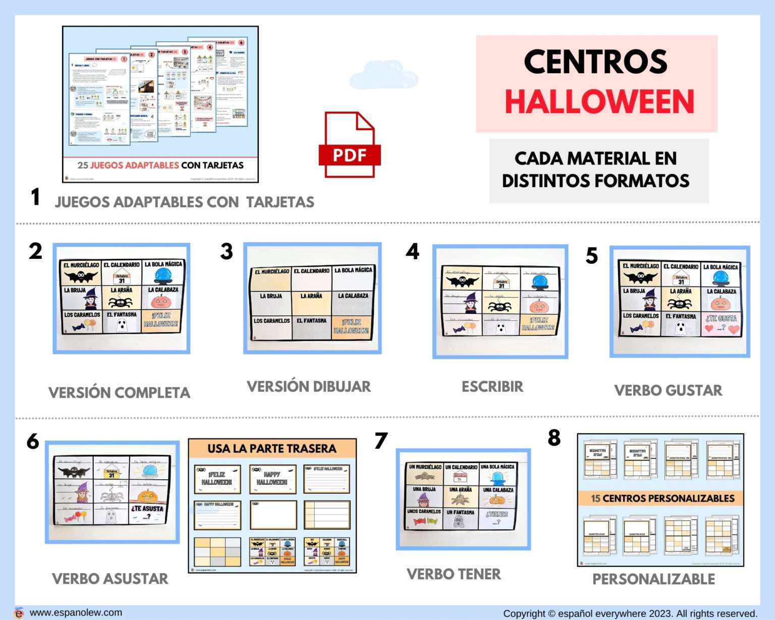 💻 ´Centros de Halloween 3 en 1´(I)- Aprende, decora y juega. – español ...