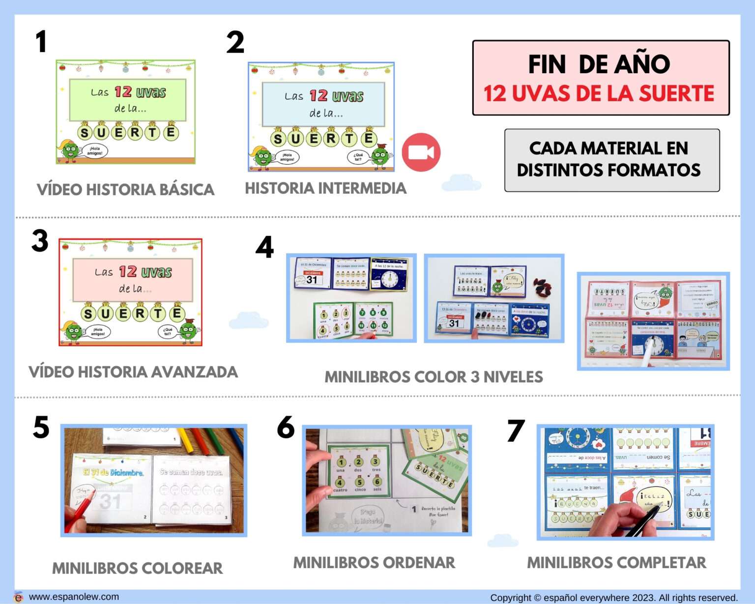 🍇12 UVAS DE LA SUERTE. Ideas para Nochevieja con niños