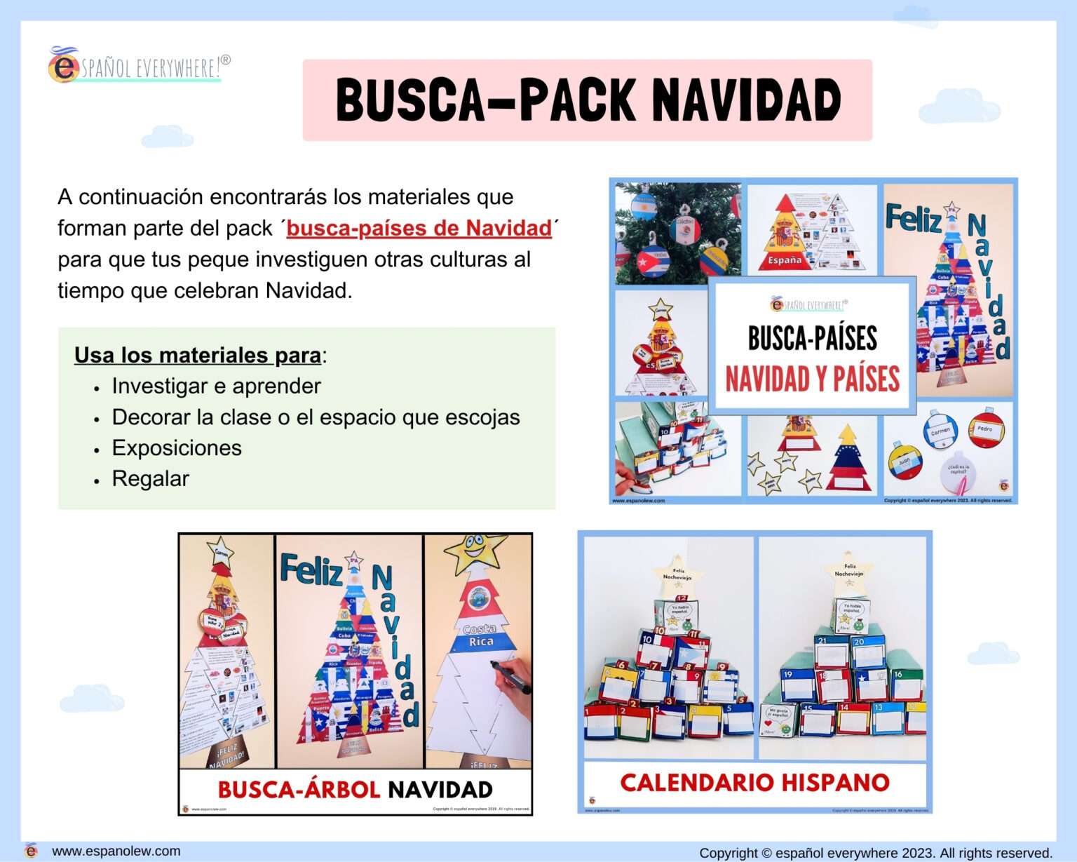 💻´Busca-países de Navidad´- Celebra Navidad y explora países HABLA ...