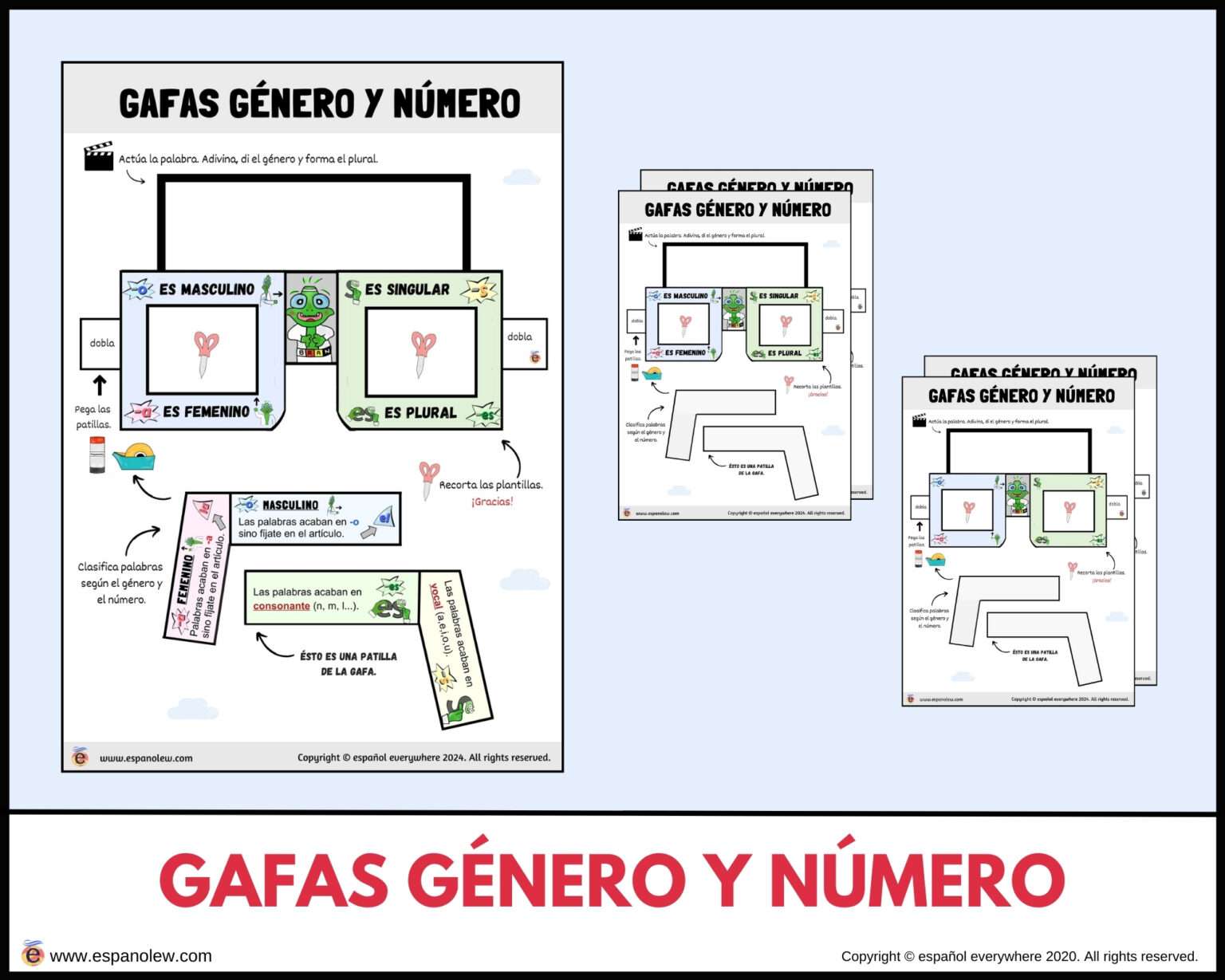 Actividades clasificar sustantivos género y número. Masculino y ...