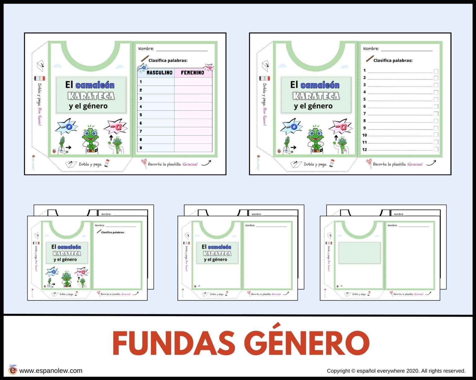 💻´Gafas karatecas´. Concordancia género y número. Artículos ,plurales y ...