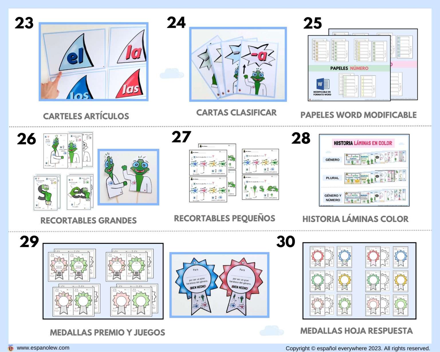 💻´Camaleón karateca I´. Concordancia género y número. Artículos ...