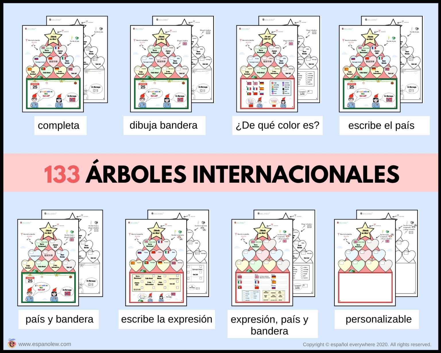 Actividades para Navidad con niños. Países en Navidad. Clase de español ...