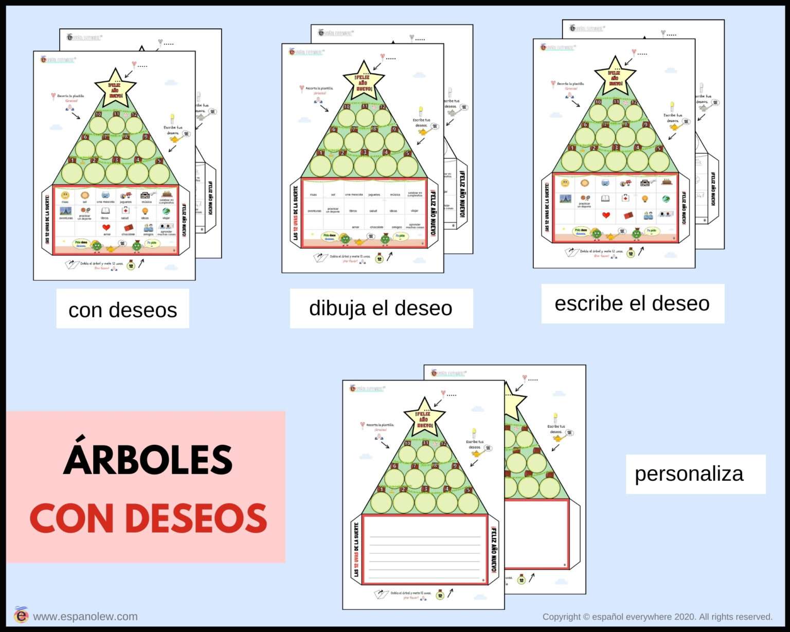 💻 Árboles y gafas de Nochevieja´- Manualidades, y juegos PPT Para Fin ...