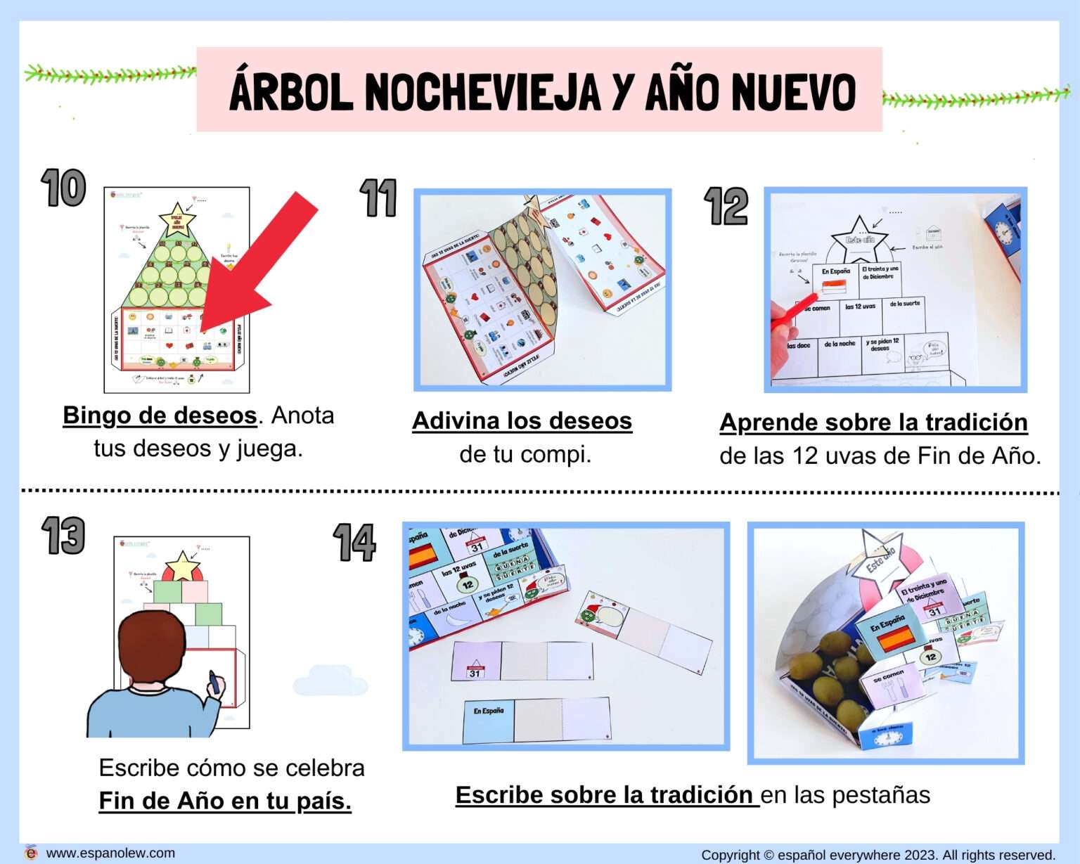 💻 Árboles y gafas de Nochevieja´- Manualidades, y juegos PPT Para Fin ...