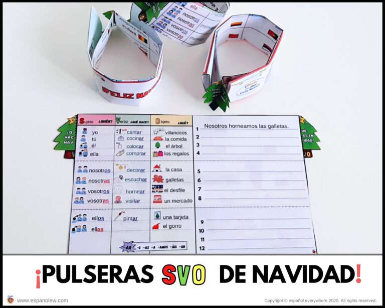 💻 ´Árboles SVO de Navidad´- Pronombres, verbos, oraciones y vocabulario ...