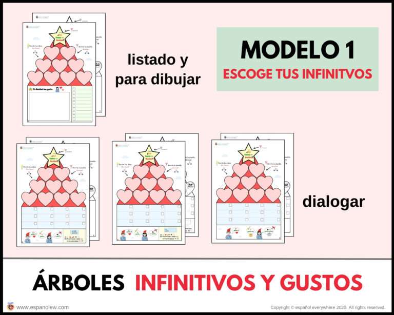 💻 ´Aprende-Árbol de Navidad´- Manualidades y juegos con infinitivos y ...
