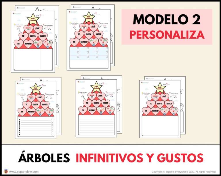 💻 ´Aprende-Árbol de Navidad´- Manualidades y juegos con infinitivos y ...