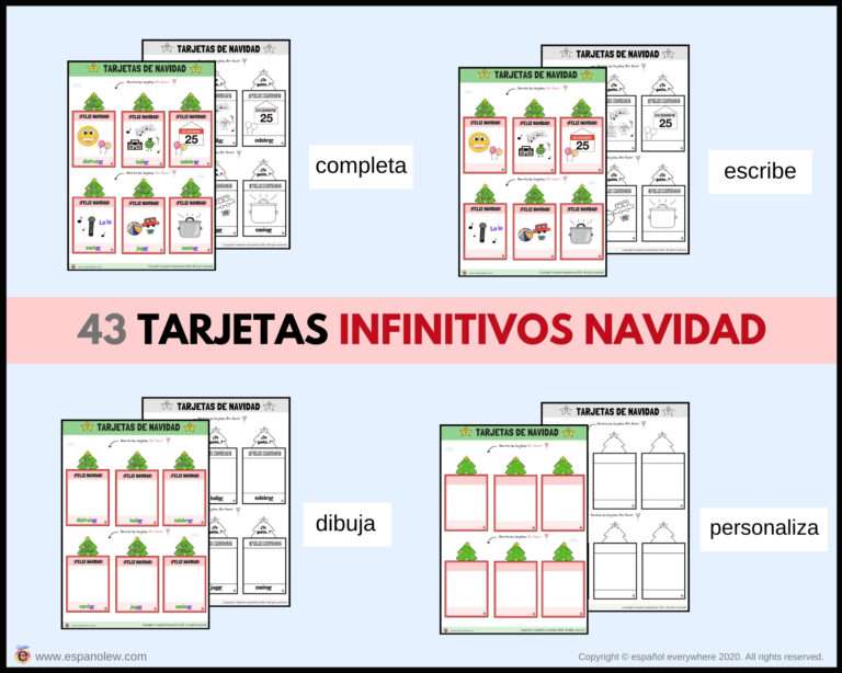 💻 ´Aprende-Árbol de Navidad´- Manualidades y juegos con infinitivos y ...