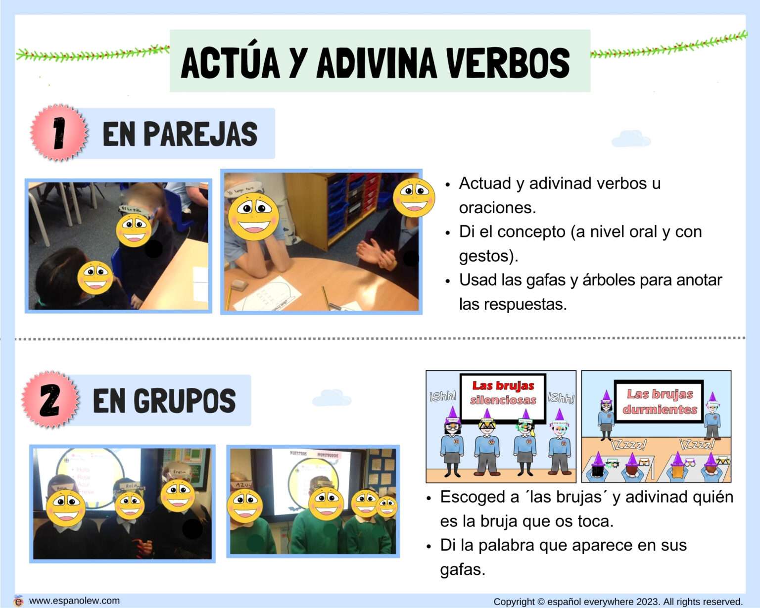 💻 ´Aprende-Árbol de Navidad´- Manualidades y juegos con infinitivos y ...