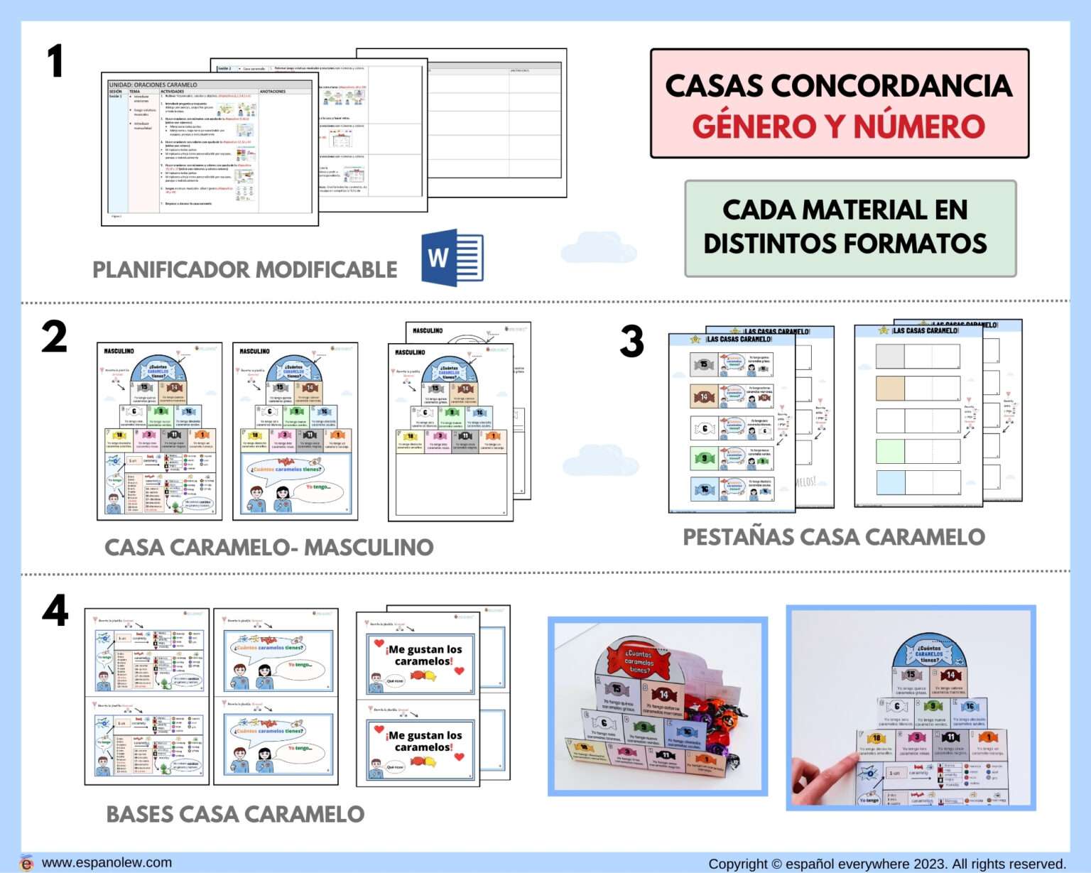 💻 ´Casas Concordancia´- Oraciones verbo tener, números y colores ...