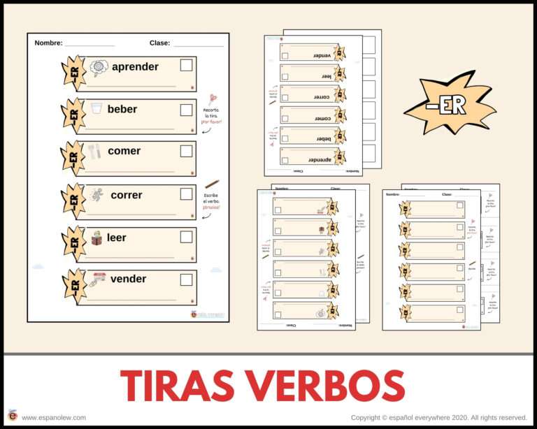 Manualidades y juegos conjugar verbos y tiempos verbales. Clase de ...