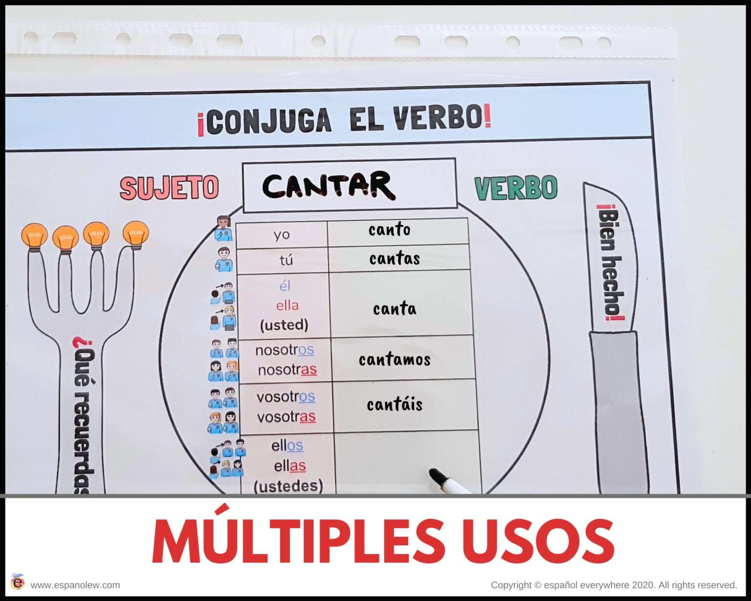 Manualidades y juegos conjugar verbos y tiempos verbales. Clase de ...