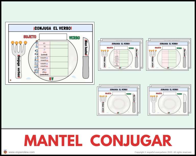 Manualidades y juegos conjugar verbos y tiempos verbales. Clase de ...