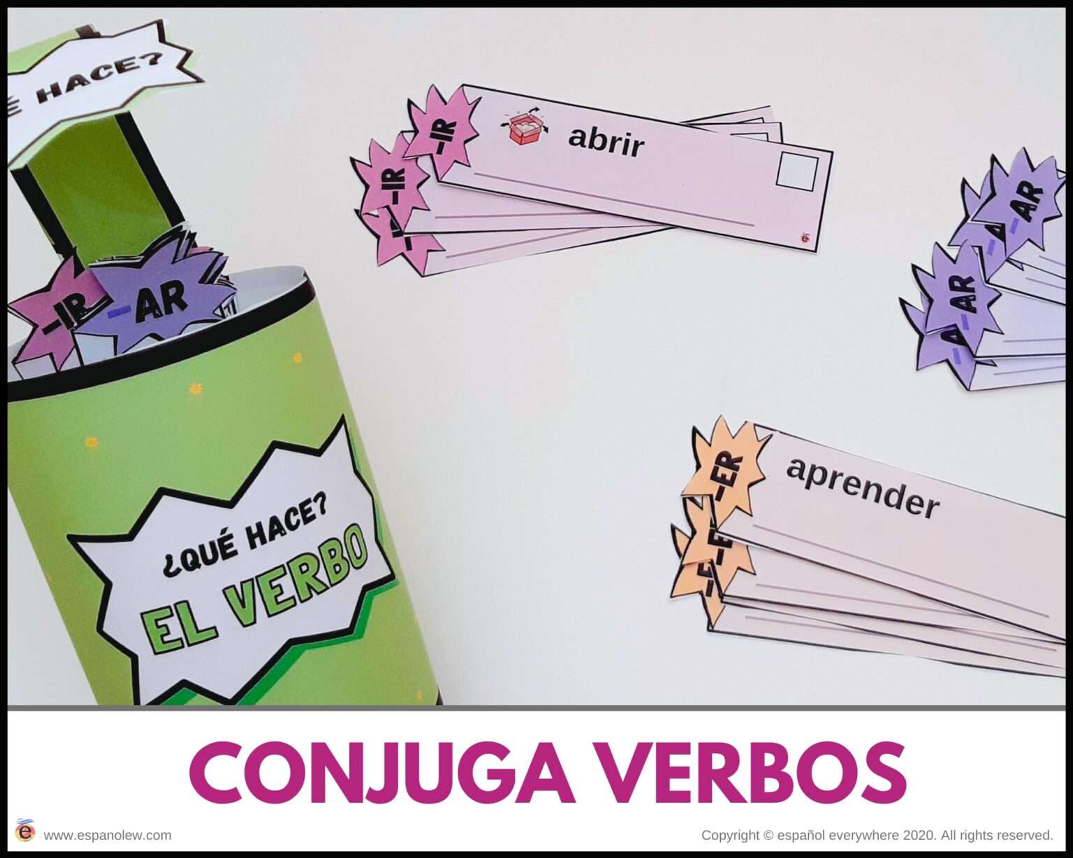 Manualidades y juegos conjugar verbos y tiempos verbales. Clase de ...