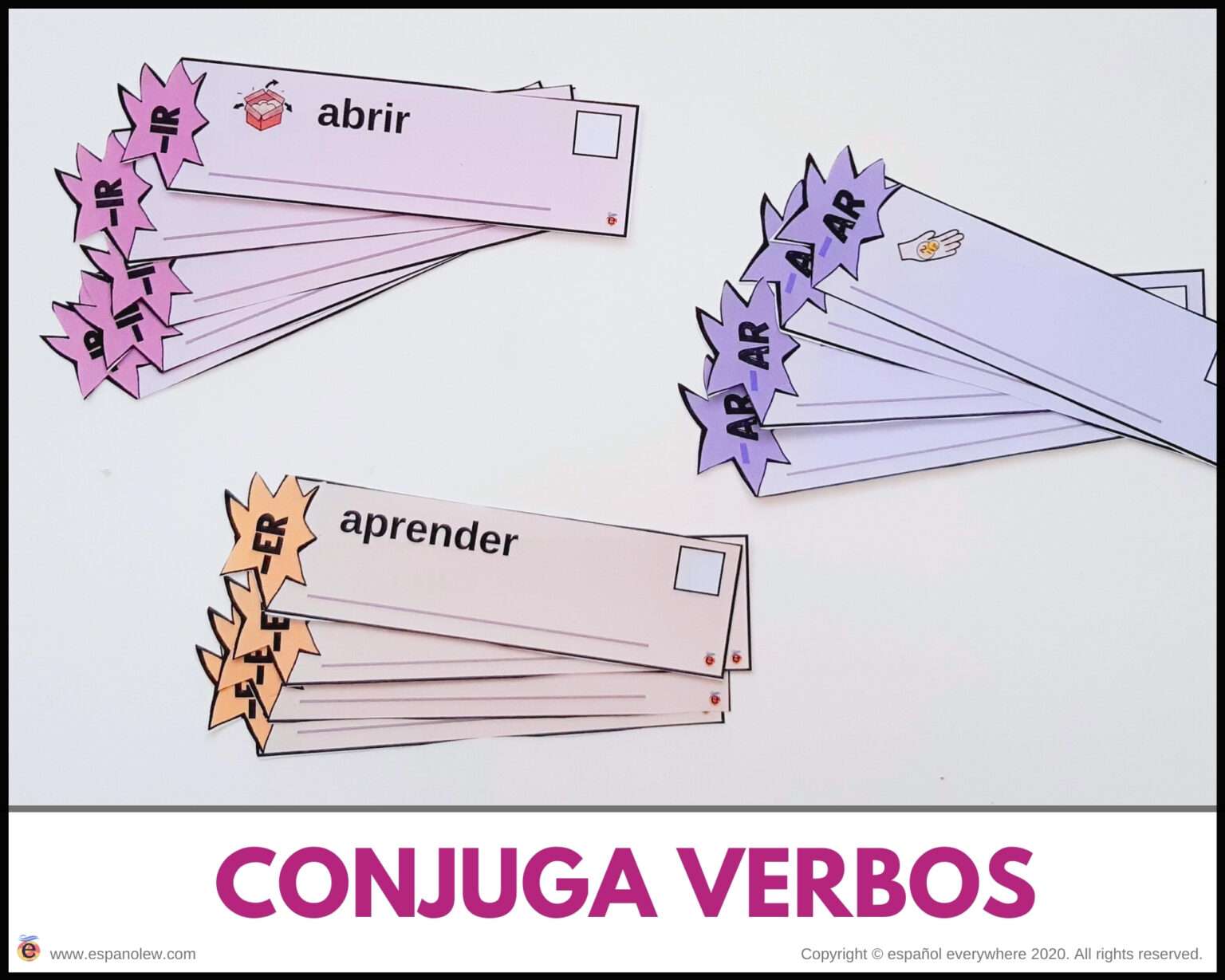 Manualidades y juegos conjugar verbos y tiempos verbales. Clase de ...