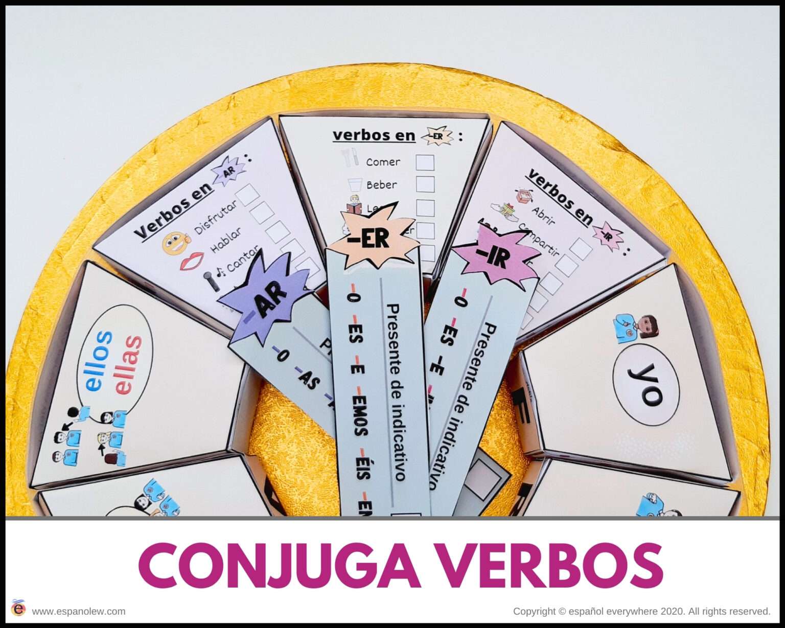 Manualidades y juegos conjugar verbos y tiempos verbales. Clase de ...