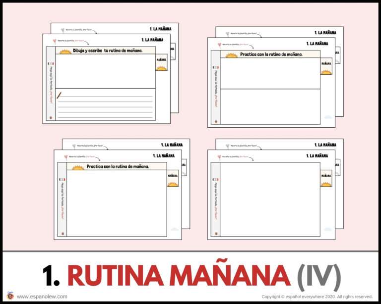 Acciones habituales. la rutina diaria vocabulario. Verbos de rutina ...