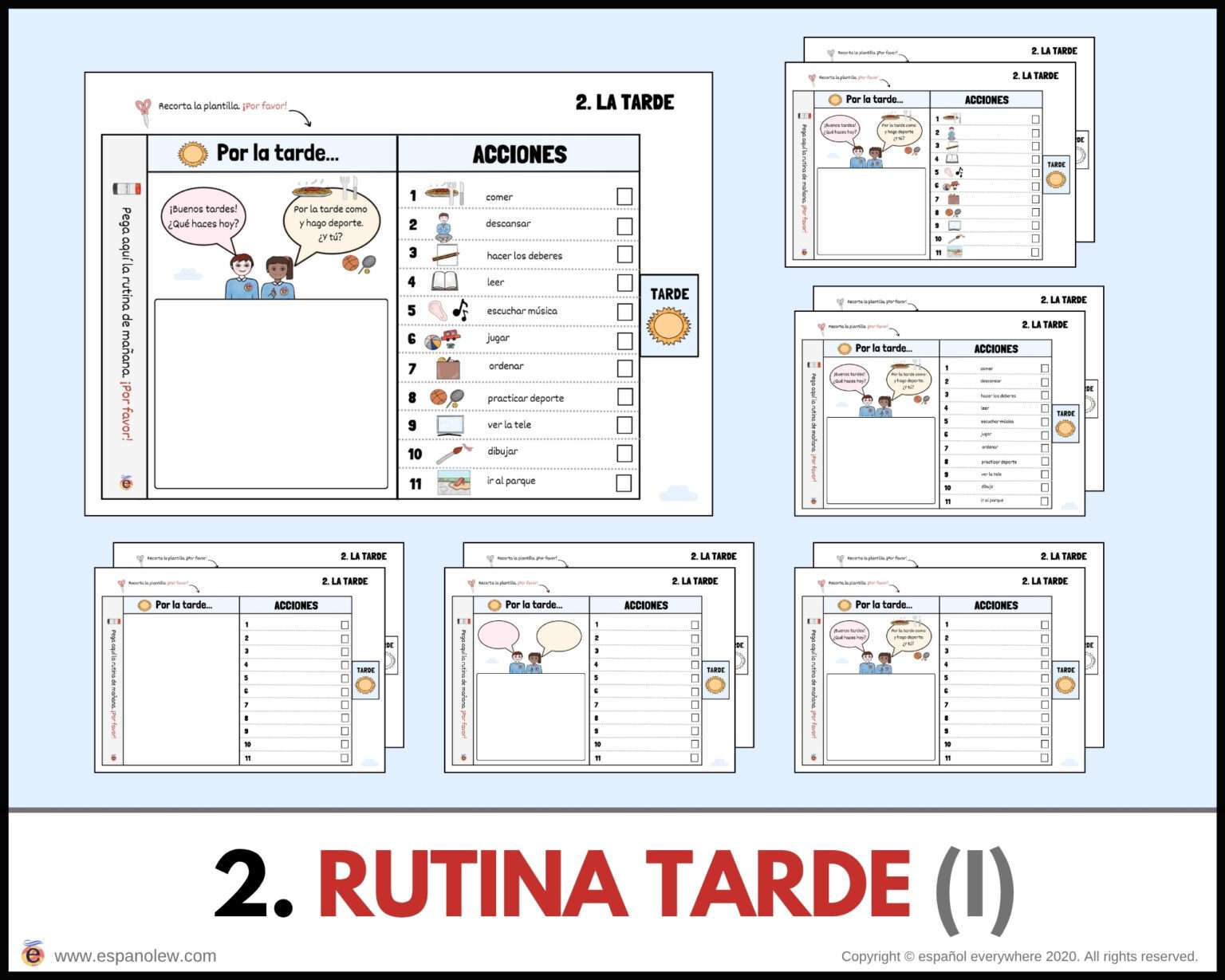 Acciones habituales. la rutina diaria vocabulario. Verbos de rutina ...
