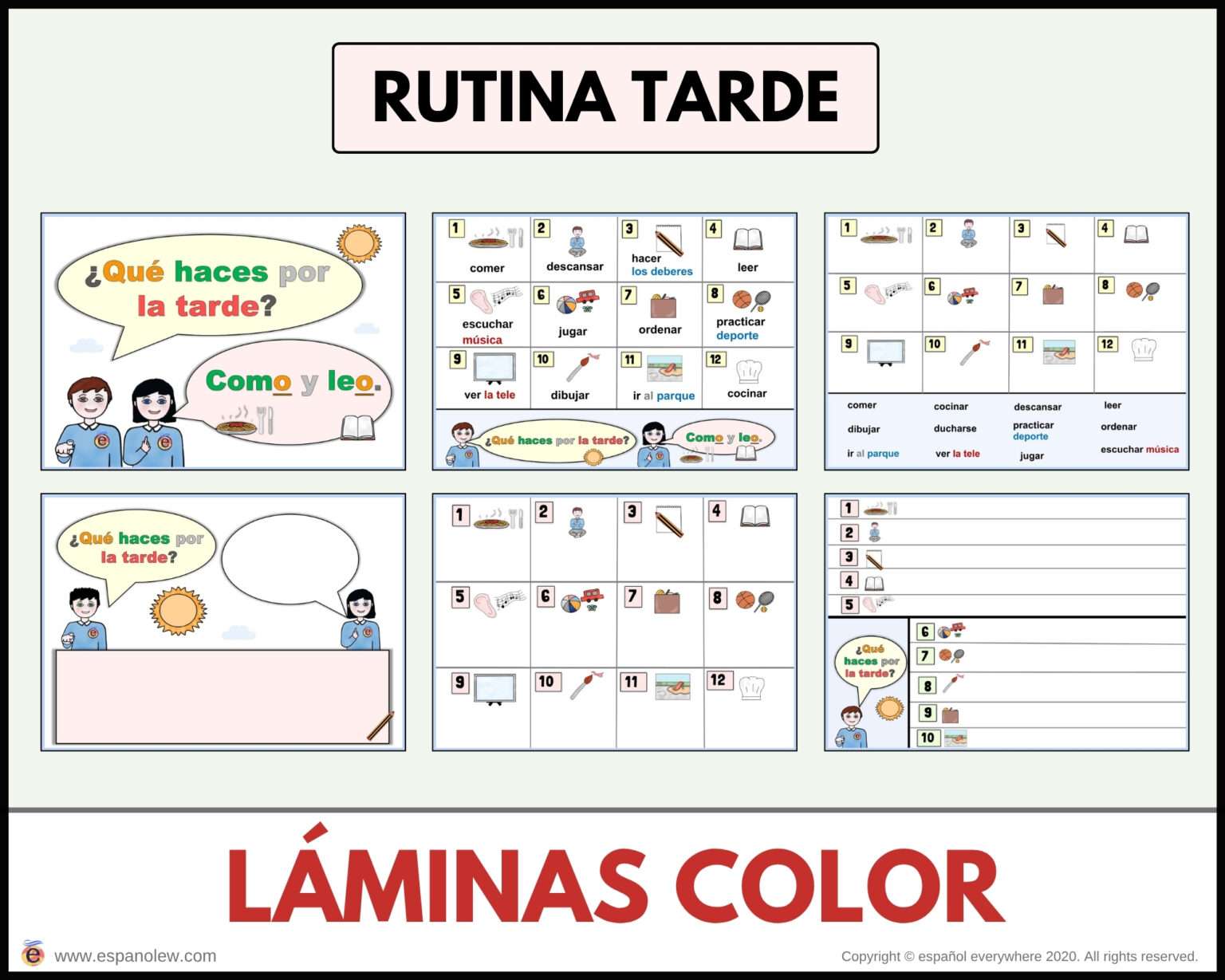 Acciones habituales. la rutina diaria vocabulario. Verbos de rutina ...