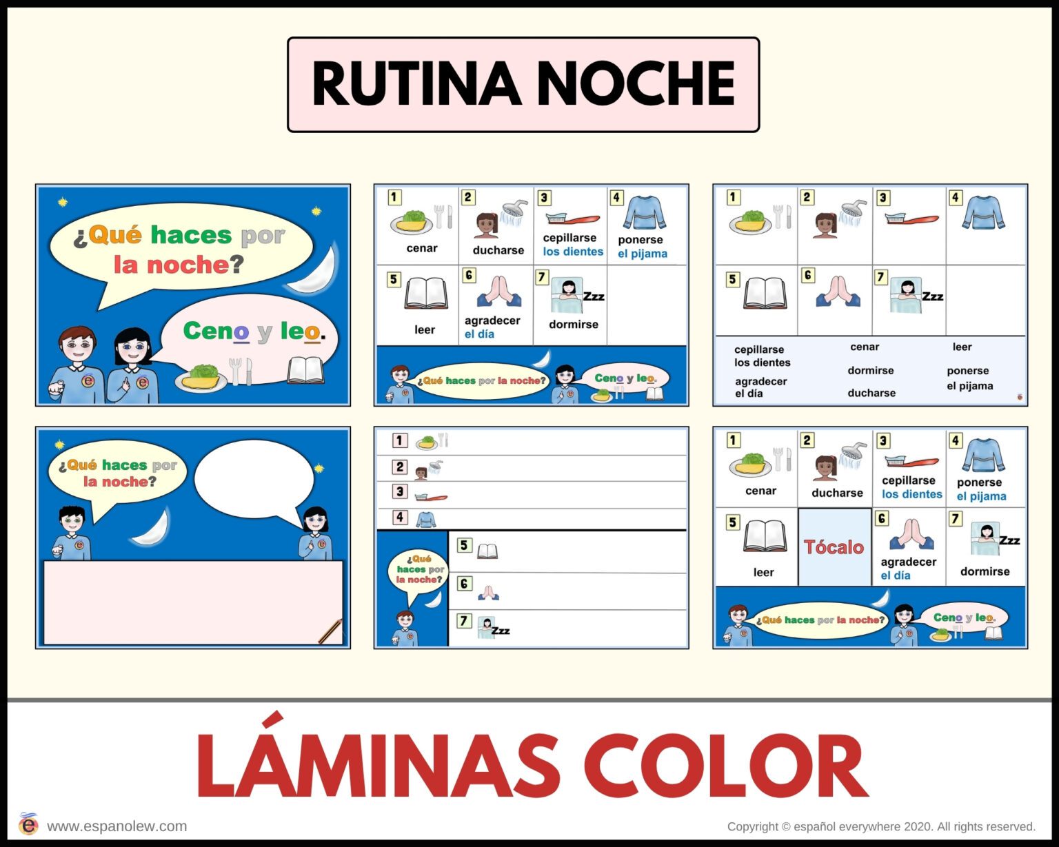 Acciones habituales. la rutina diaria vocabulario. Verbos de rutina ...