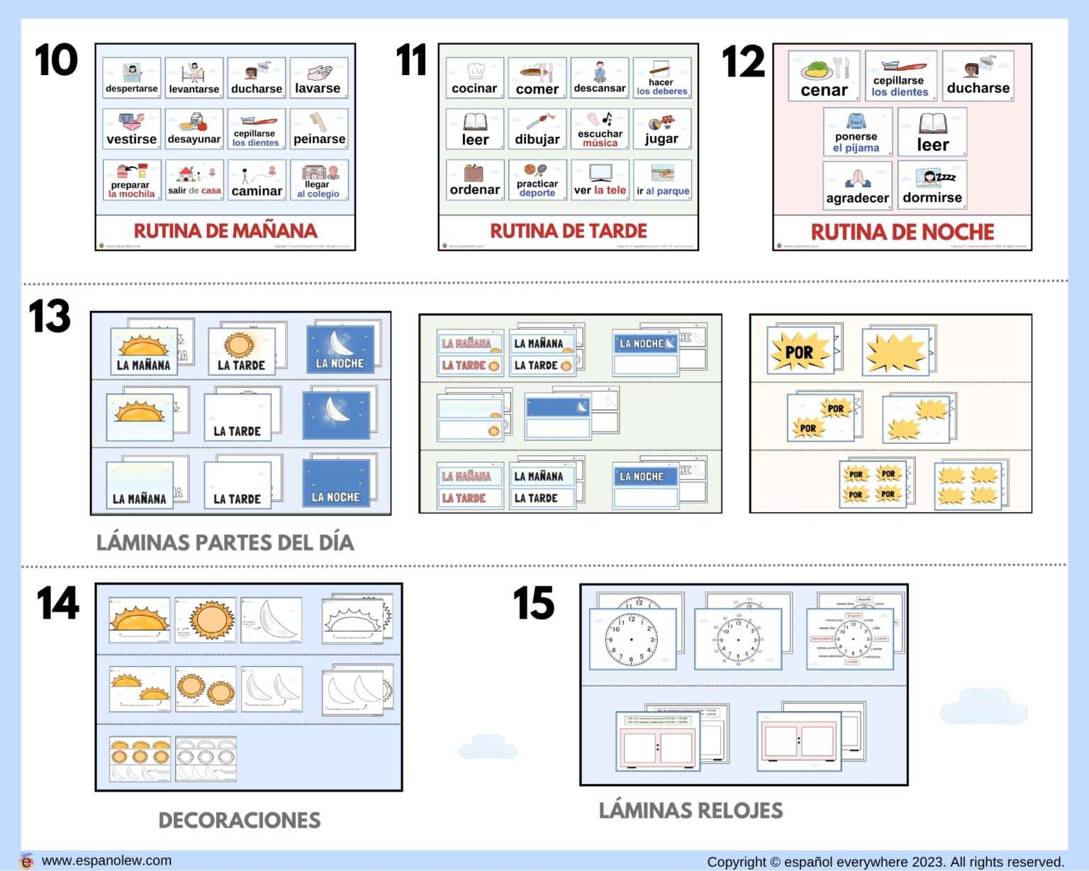 Acciones habituales. la rutina diaria vocabulario. Verbos de rutina ...
