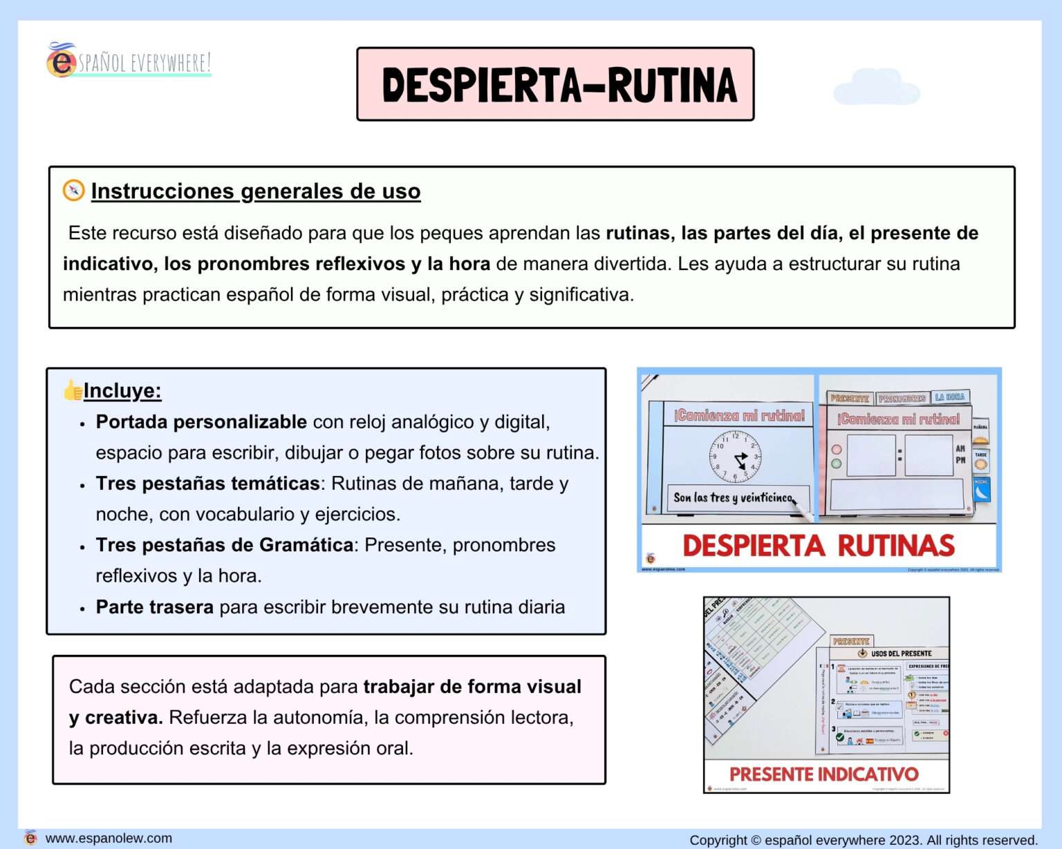 Acciones habituales. la rutina diaria vocabulario. Verbos de rutina ...