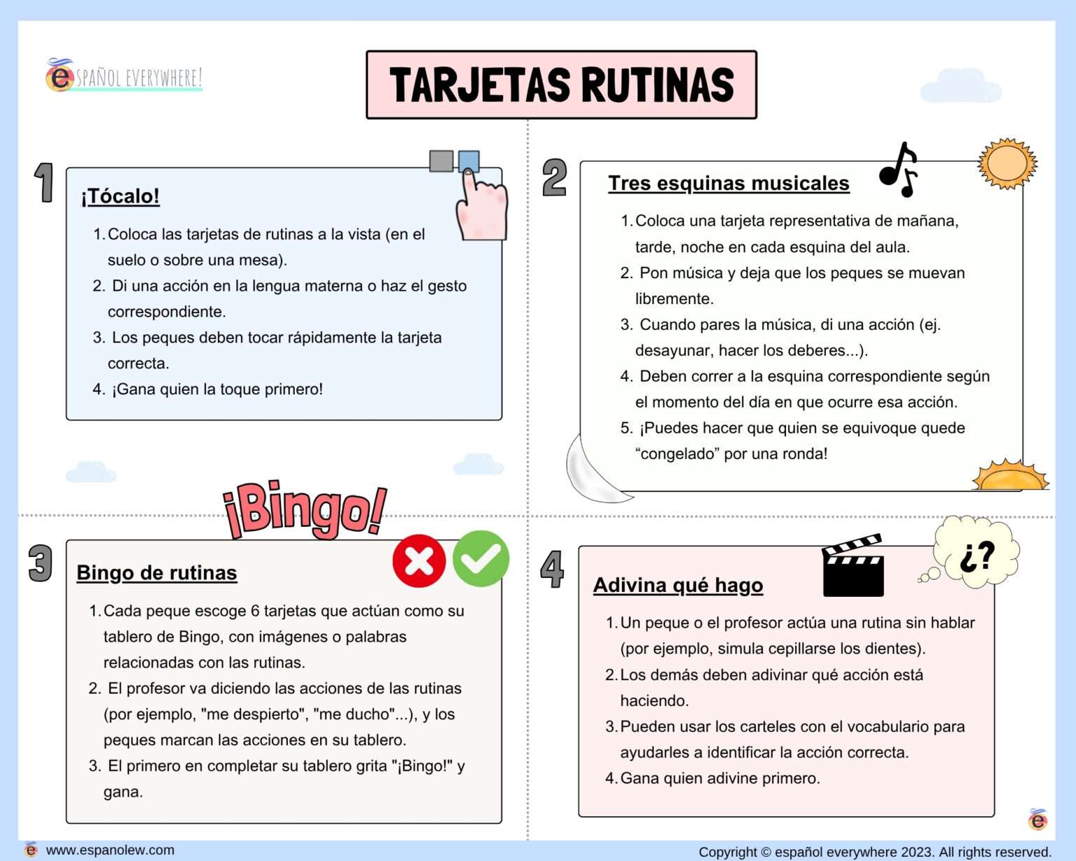 Acciones habituales. la rutina diaria vocabulario. Verbos de rutina ...