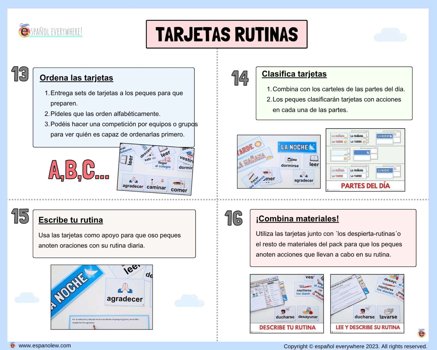 Acciones habituales. la rutina diaria vocabulario. Verbos de rutina ...