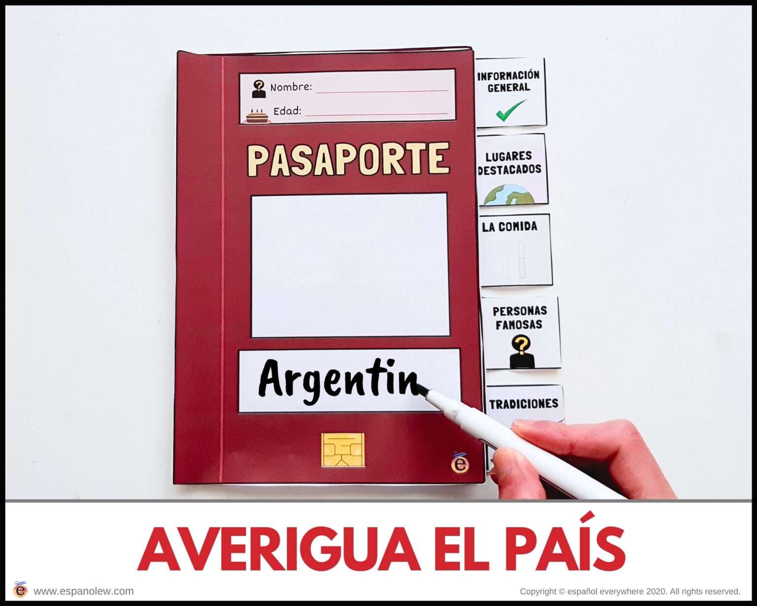 Pasaportes educativos imprimibles para niños: países, viajes y valores ...