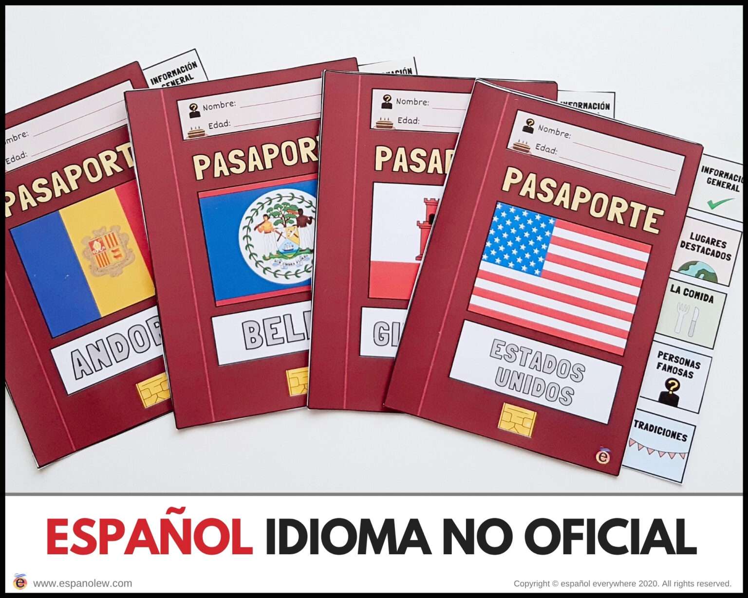 Pasaportes educativos imprimibles para niños: países, viajes y valores ...
