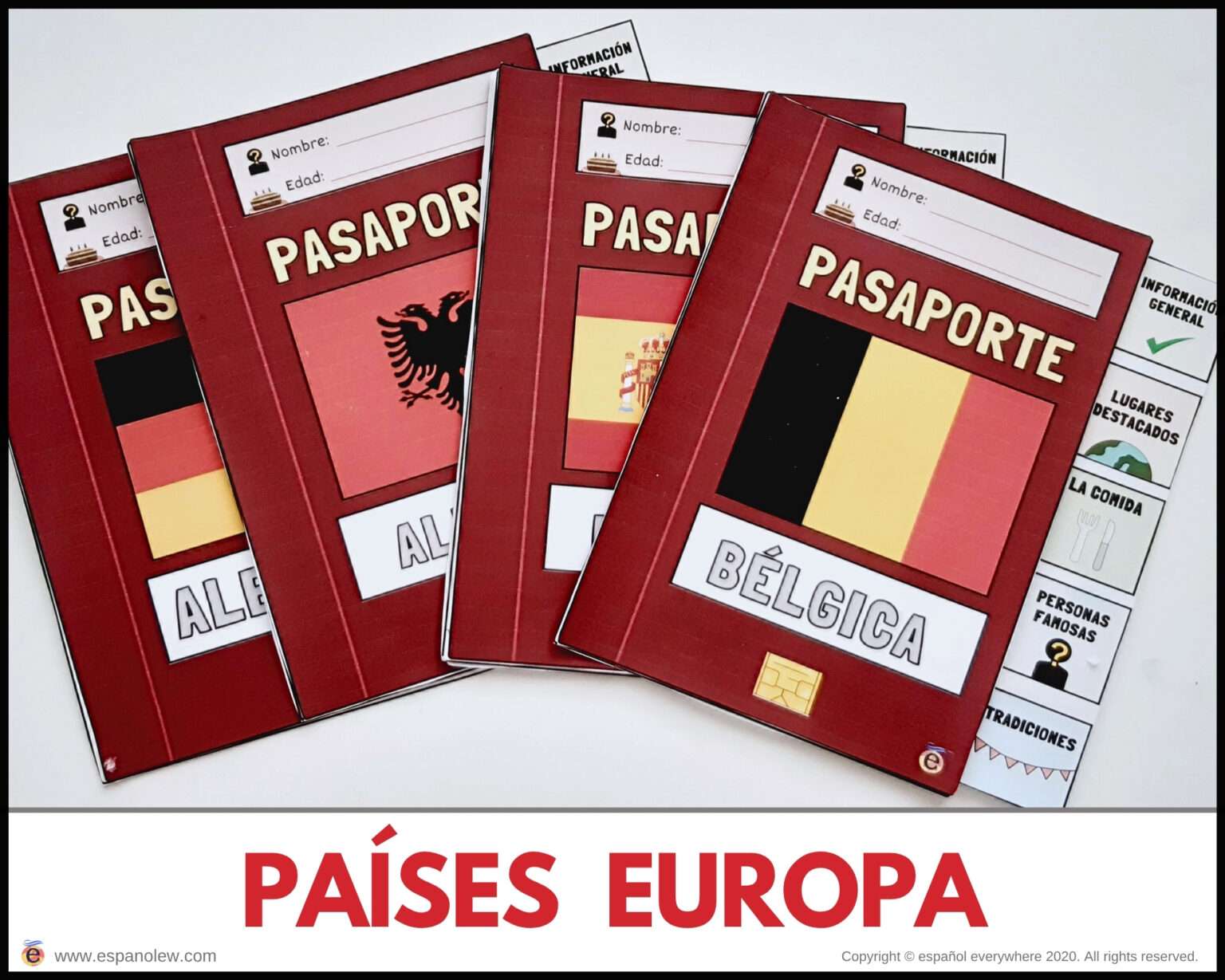 Pasaportes educativos imprimibles para niños: países, viajes y valores ...