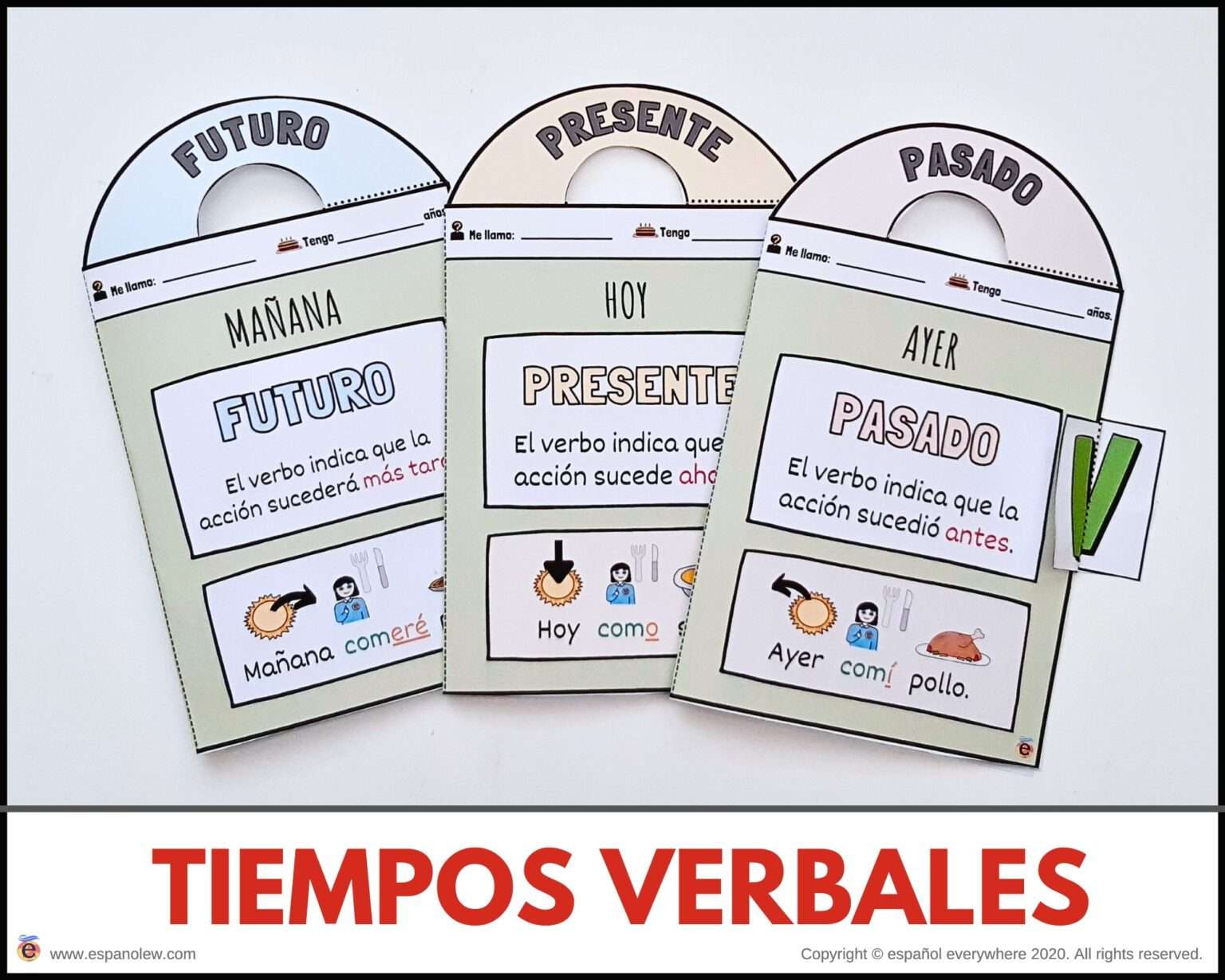 💻 ´Cuelga-verbos II´- Actividades, juegos y minilibros con verbos ...